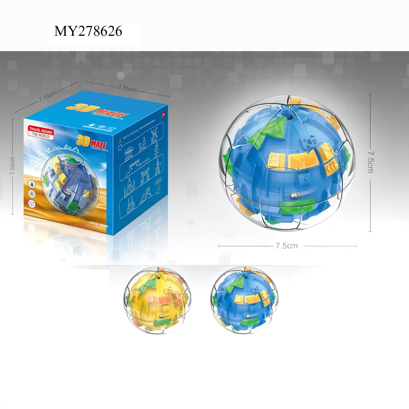 Earth Map Design Maze Ball Mini 3d Magic Puzzle Intelligence & Idea ...
