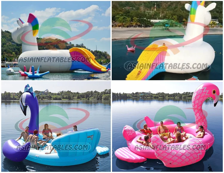 Giant Inflatable Flamingo Pool Toy - Floating Fun Island