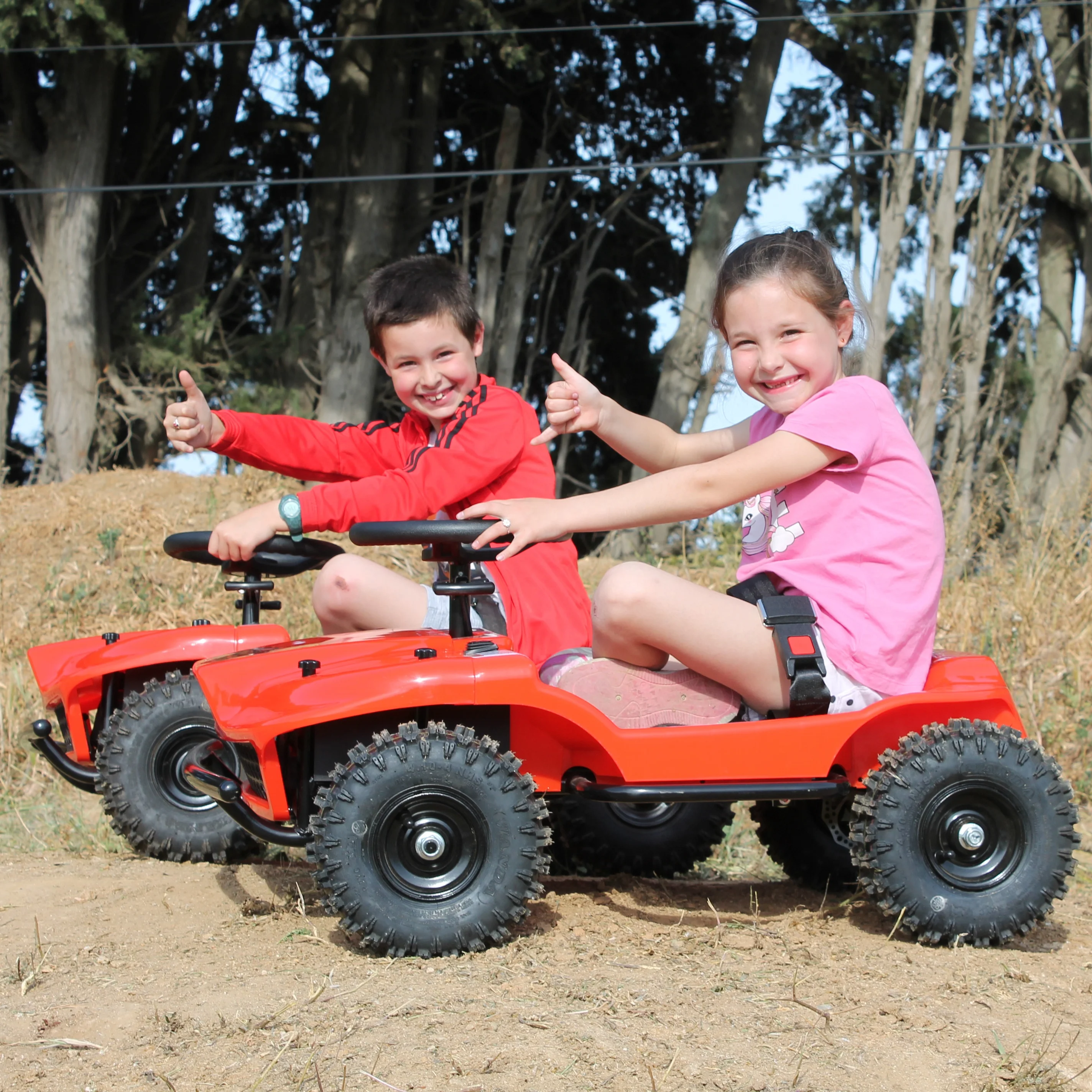 OVERJUMP 500W Electric Go-Kart for Kids - Fun & Safe Ride