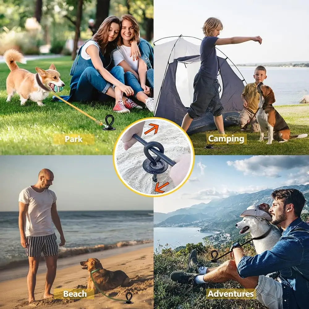 Fixed Ground Anchors for Outdoor Use - Strong Dog Anchor Set