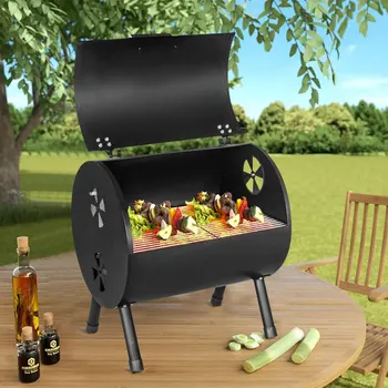 Wood Pellet Grill Charcoal Bbq Grill Mini Portable Grill Barbecue Set ...