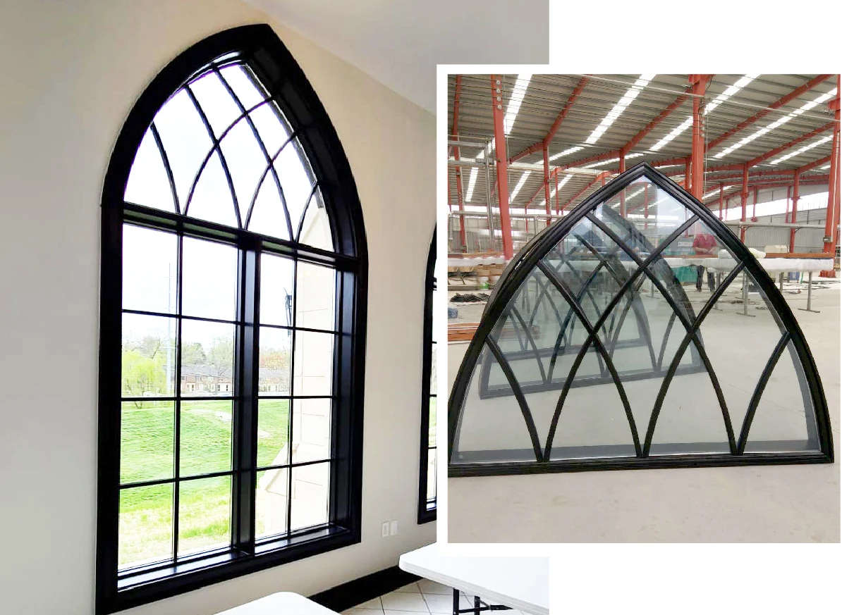 Doorwin American Style Aluminium Wood Composite Frame Window ...