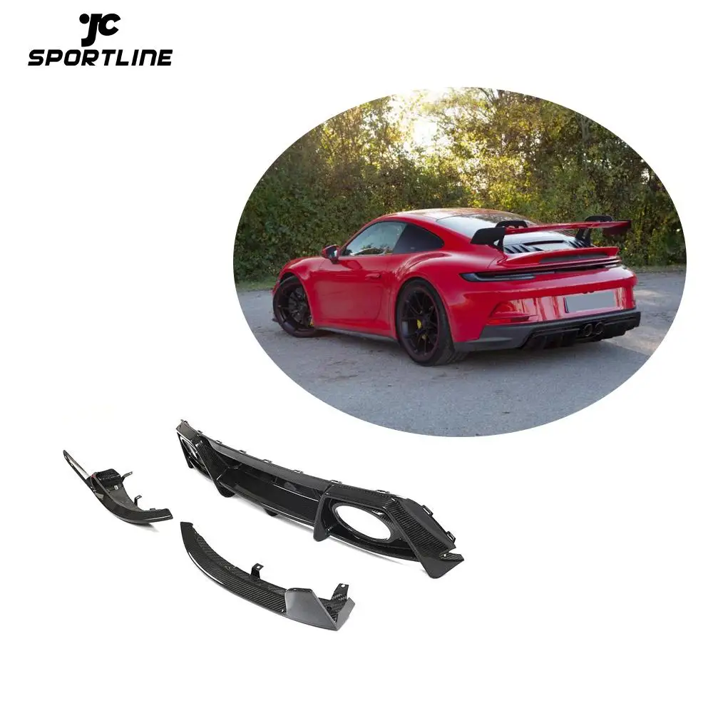 Dry Carbon Fiber 992 Rear Bumper Lip Diffuser for Porsche 911 992 Turbo ...
