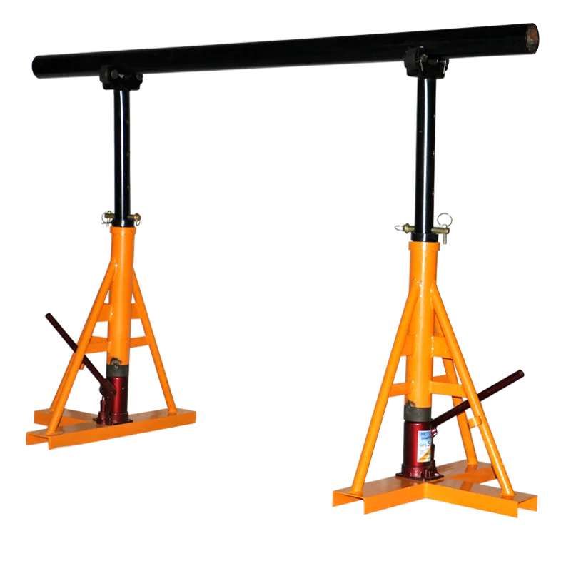 3 ,5,10 tons Manual Screw Cable Drum jack Reel Pay-off Rack Device for ...