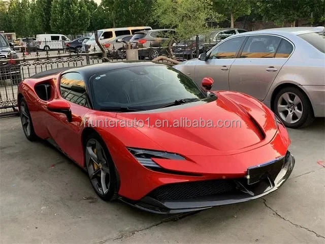 For ferrari Sf90 Oem Style Dry Carbon Fiber Front Bumper Lip Splitter ...