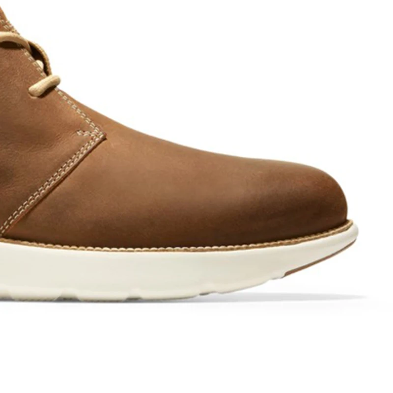 Brown PU Leather Chukka Chelsea Boots - Casual & Durable