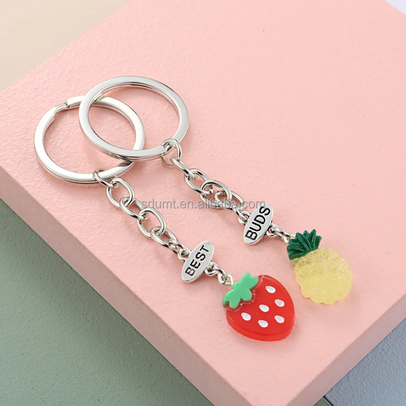 Promotion Fruit Key Ring Soft Pvc Keychain Cartoon Key Chain - Buy ...