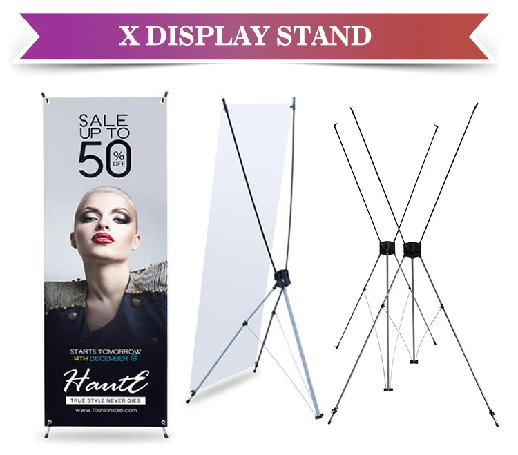 Hot Sale Portable X Banner Custom logo X Stand Banner for Advertising ...