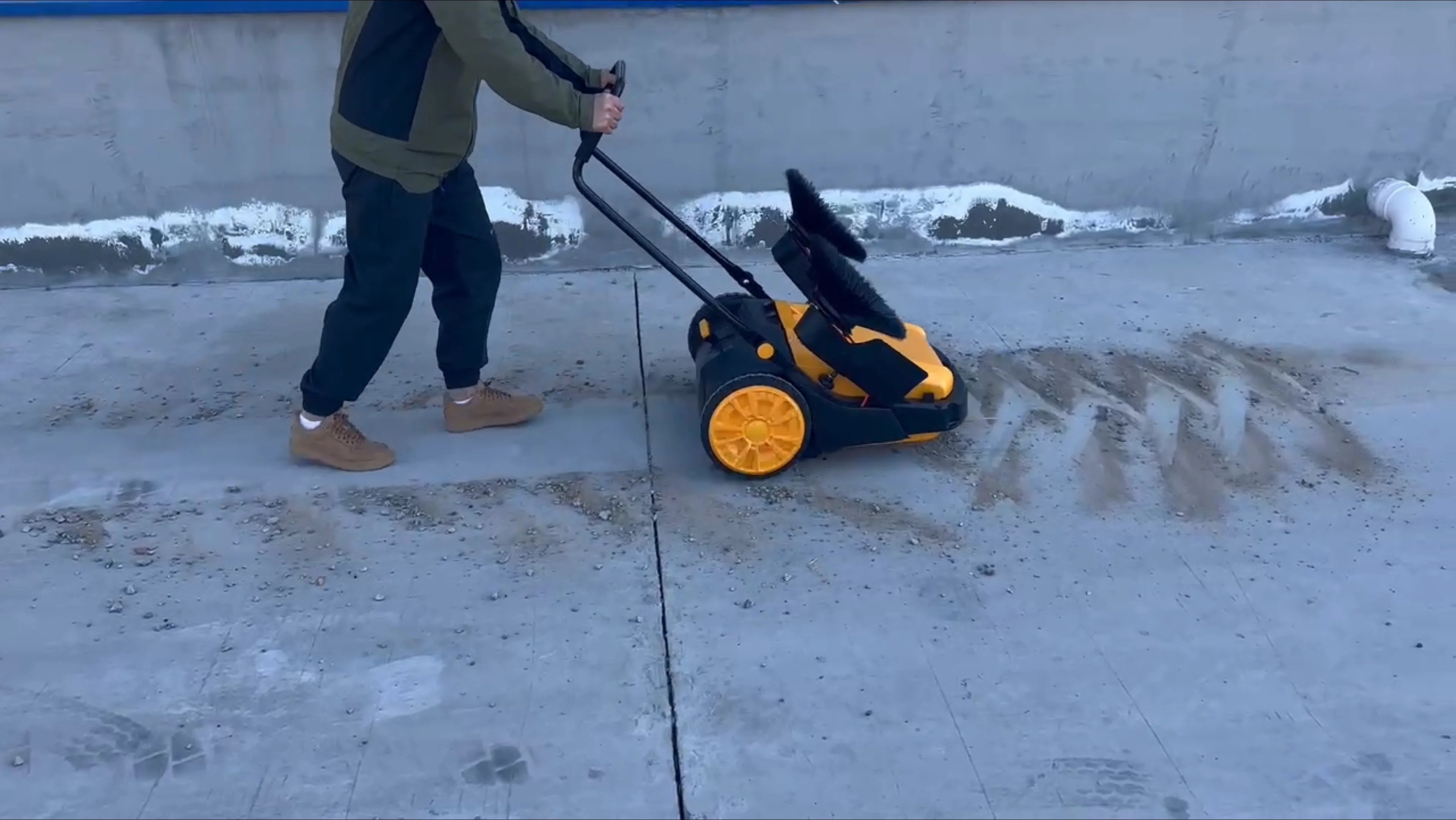 Hand Push Type Sweeping Machine/handheld Floor Sweeper Manual Road ...