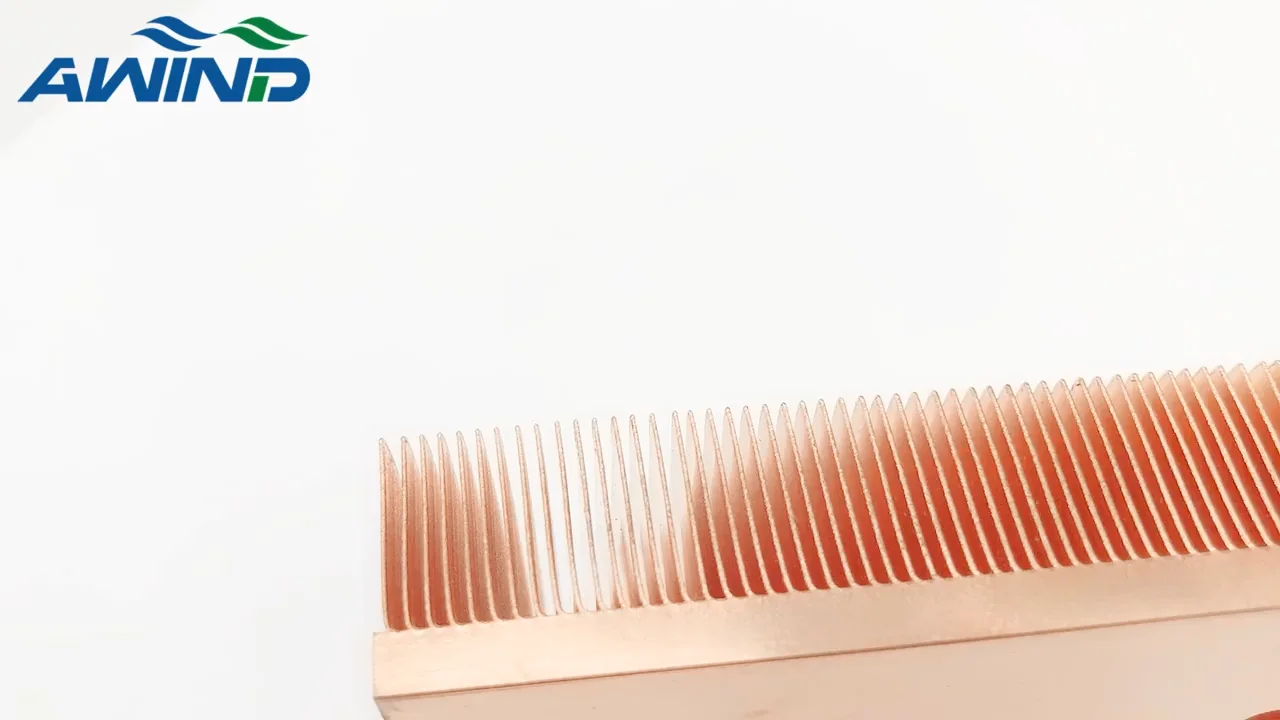 High Performance Copper Heatsink Cooler Stacked Skiving Fin Heat Sink ...