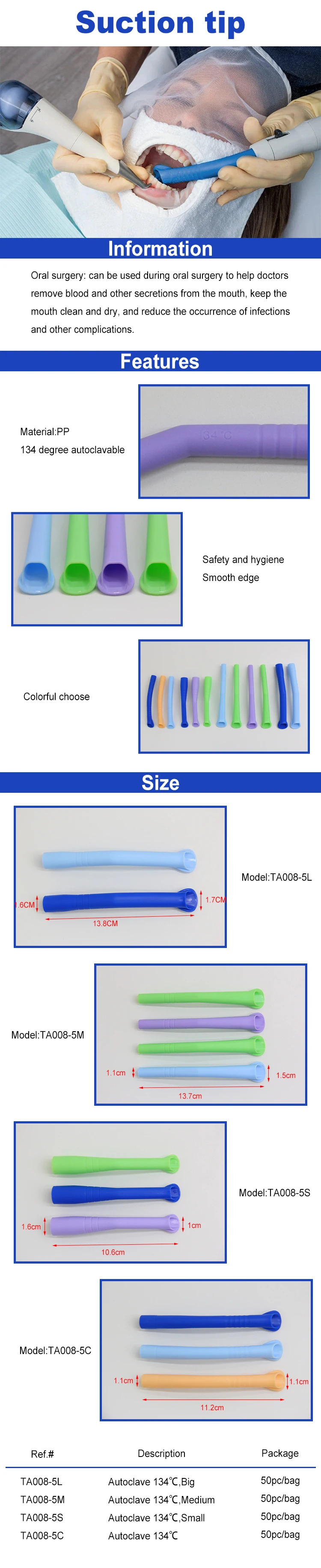 TA008-5 Autoclavable Dental Suction Tip for Oral Ourgery| Alibaba.com