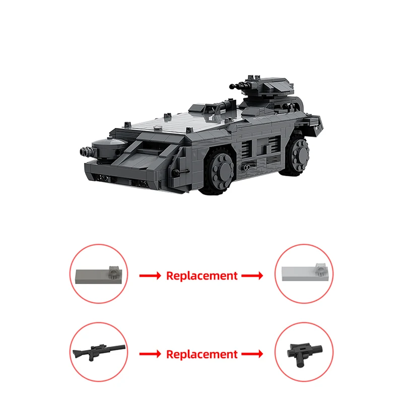 Funbuild Military APC Bricks Model Toy MOC-56857 Aliens Tanks M577 DIY ...