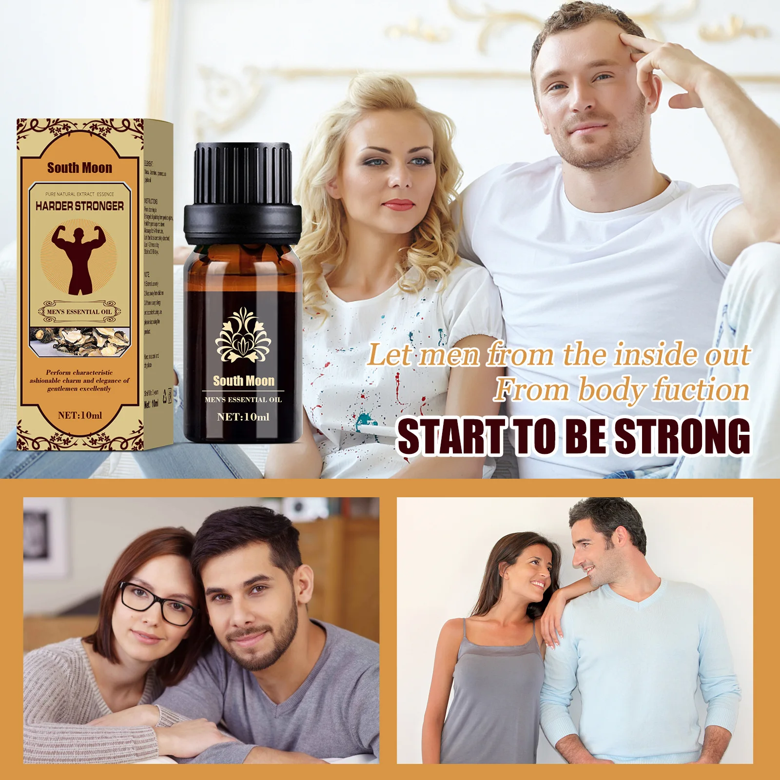 SOUTH MOON Men's Essential Oil for Beard Growth – 10ml Enlargement ...