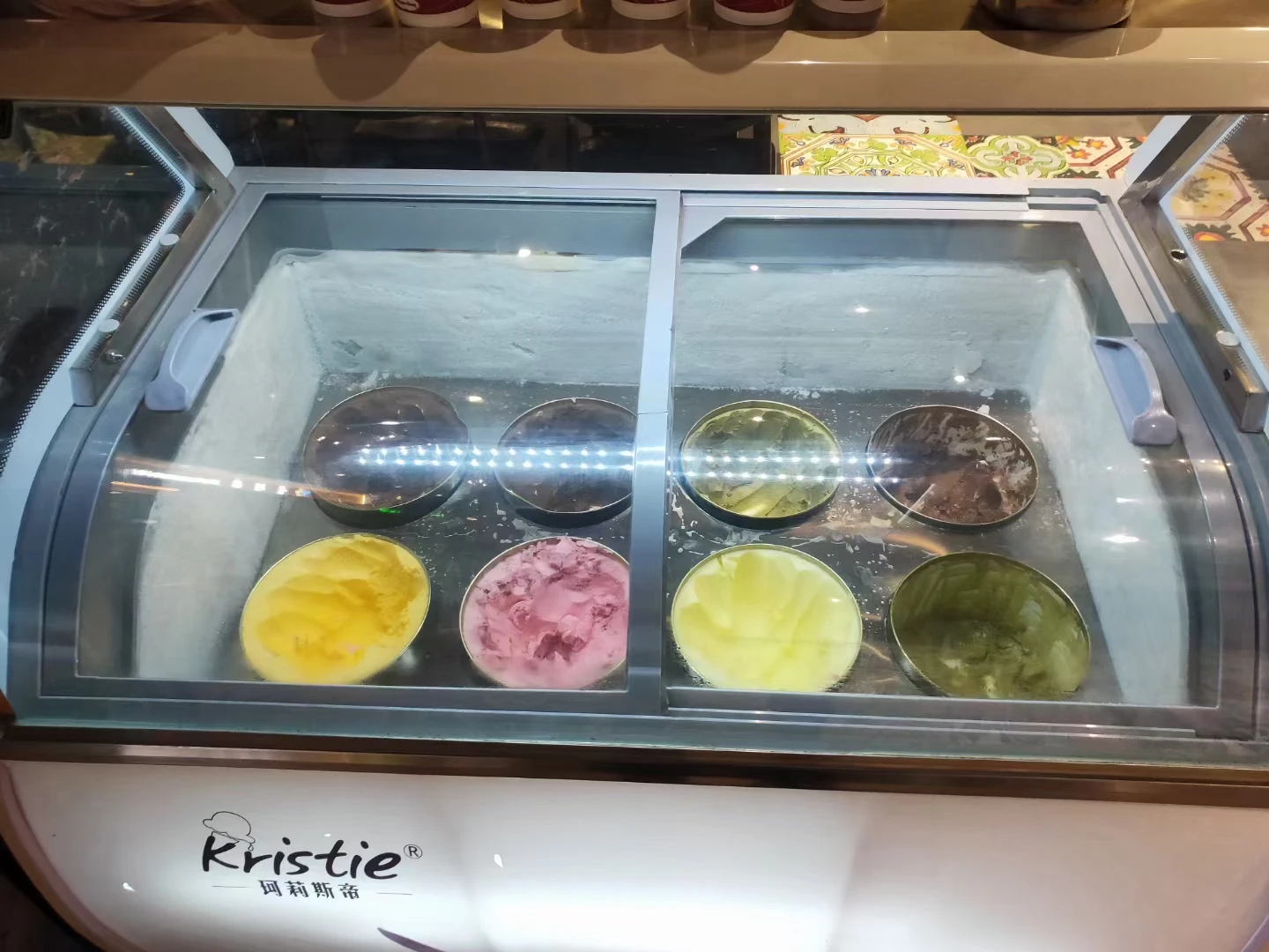 Popsicle Display Freezer Curved Ice Cream Freezer Supermarket Chest ...