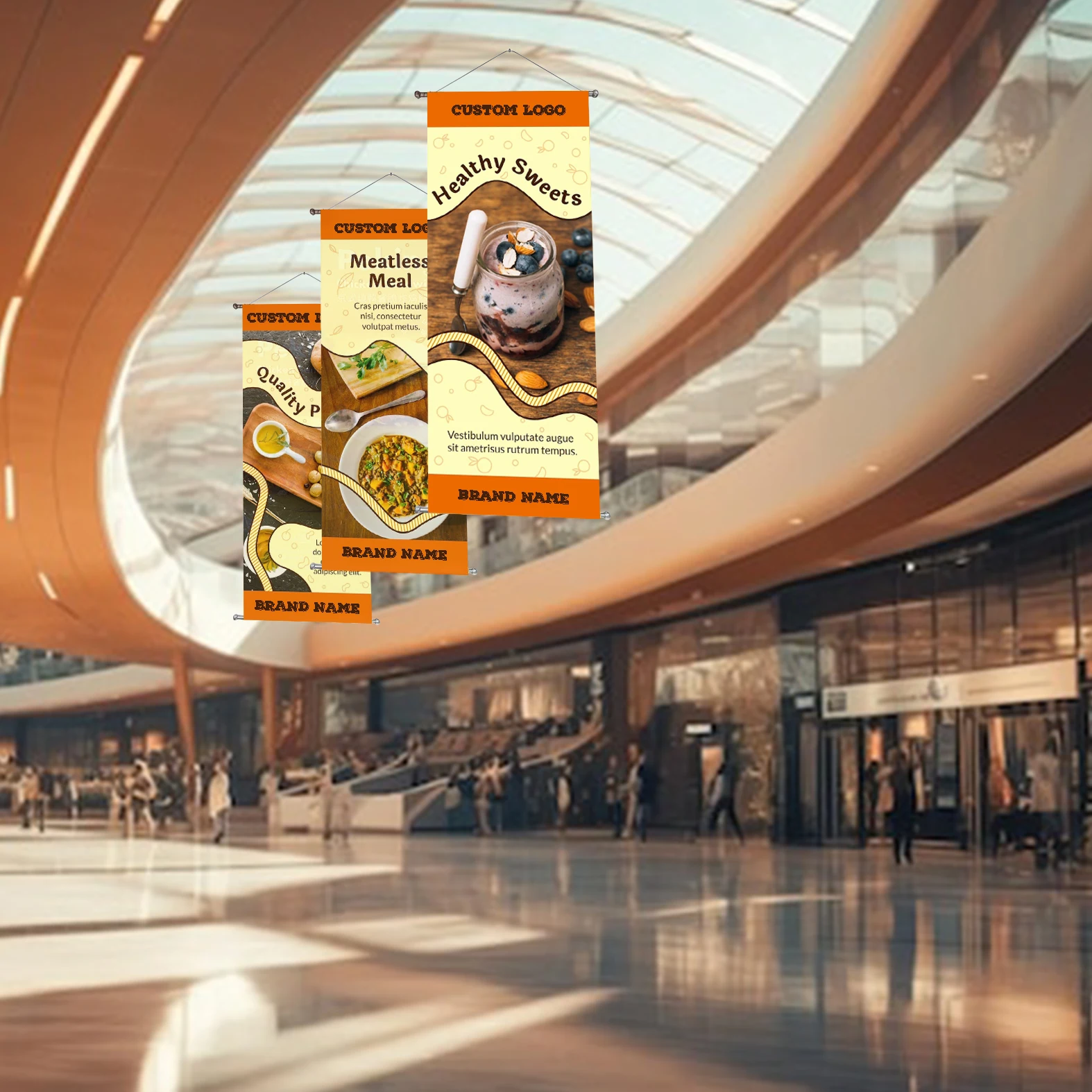 Custom Logo Mall Cinema Vinyl Advertising Hanging Banners