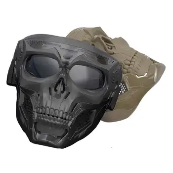 Outdoor Cosplay Tactical Paintball Scary Skeleton Face-mask Protective ...