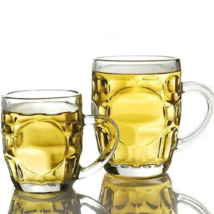 Wholesale Custom Dimpled Glass Beer Mugs - Perfect for Parties
