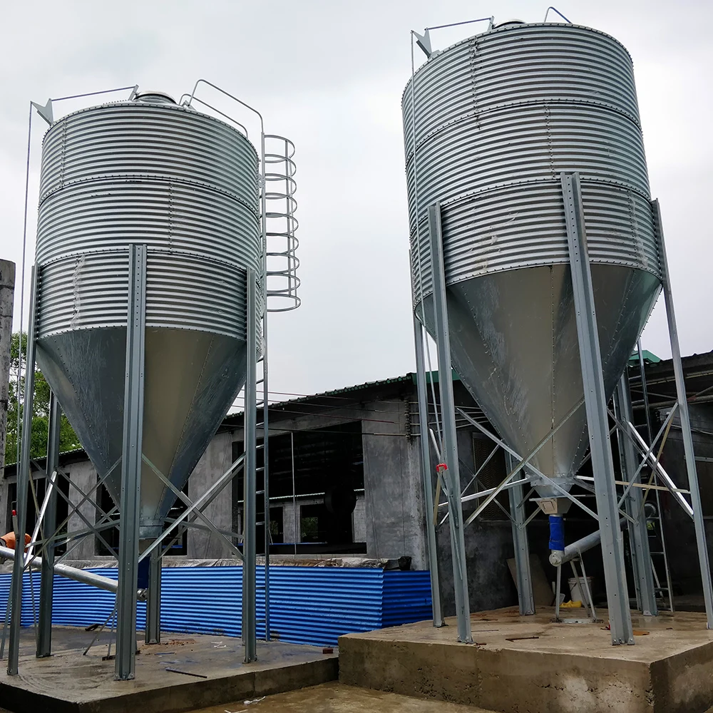 Farm Grain Storage Silo/customizable Poultry and Pig Feed Storage Silo ...
