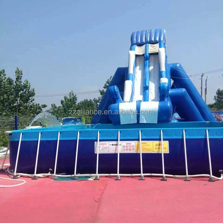 Flying Inflatable Water Slide with Swimming Pool Summer Water Park OEM ...
