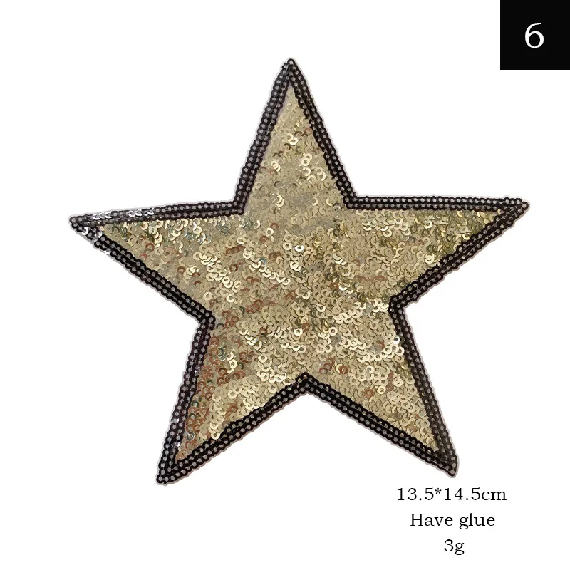 Cartoon Bling Star Sequin Embroidered Patch For Decoration - Buy Embroidered Patches,Cartoon ...