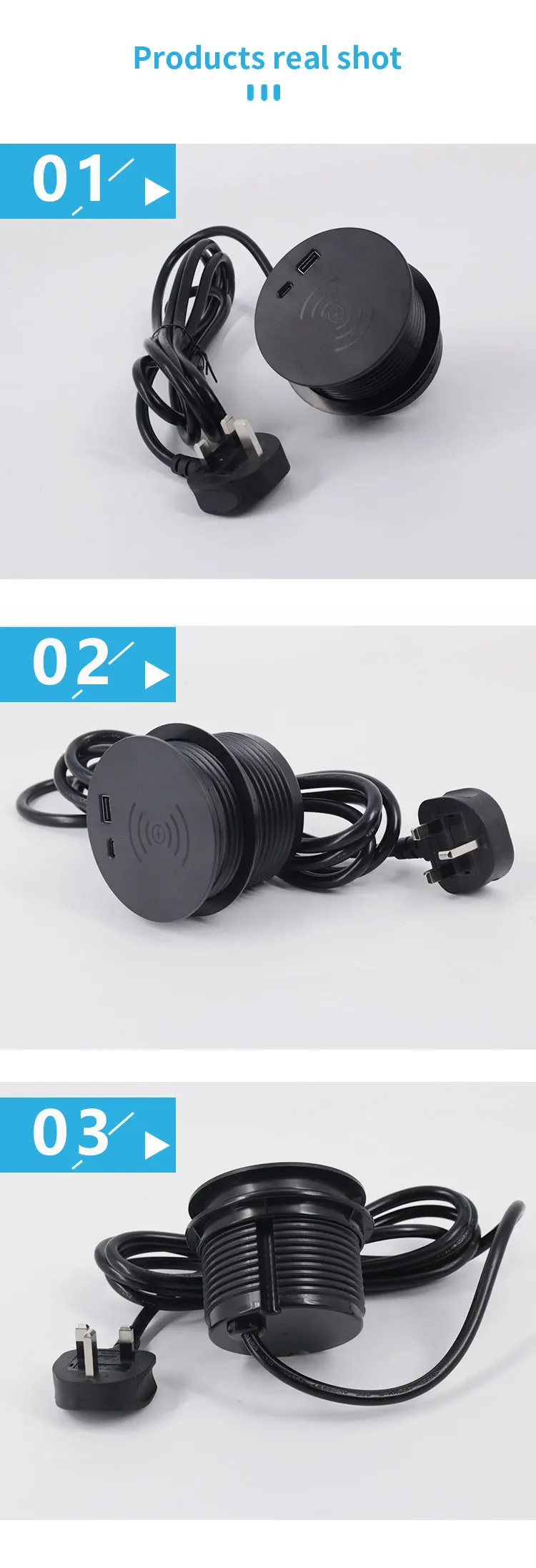 18W USB-A 20W USB-C Multifunction Furniture Tabletop Charger