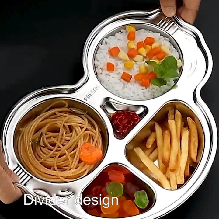 Lihiong Student School Lunch Box Dinner Food Tray 304/201 Stainless ...