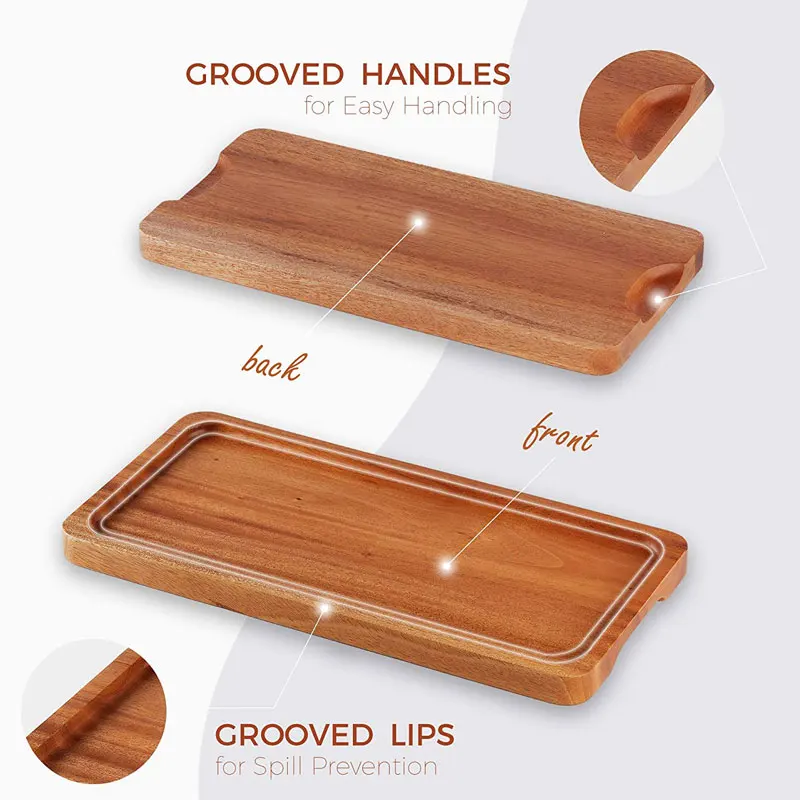Promotional Rectangular Wooden Tray Small Wood Tray Rectangle ...