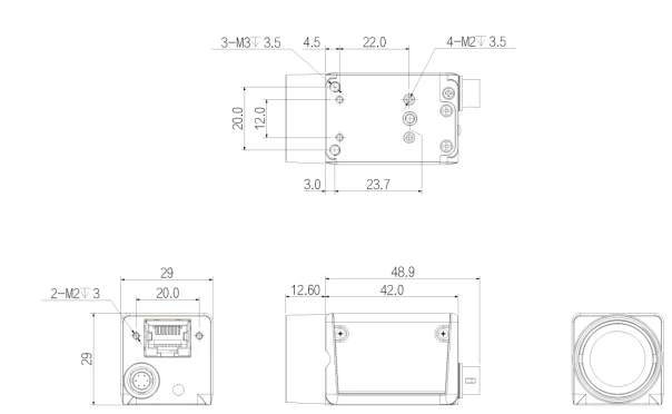 A7A20MG400 12MP C Mount Color Gige Industrial Camera