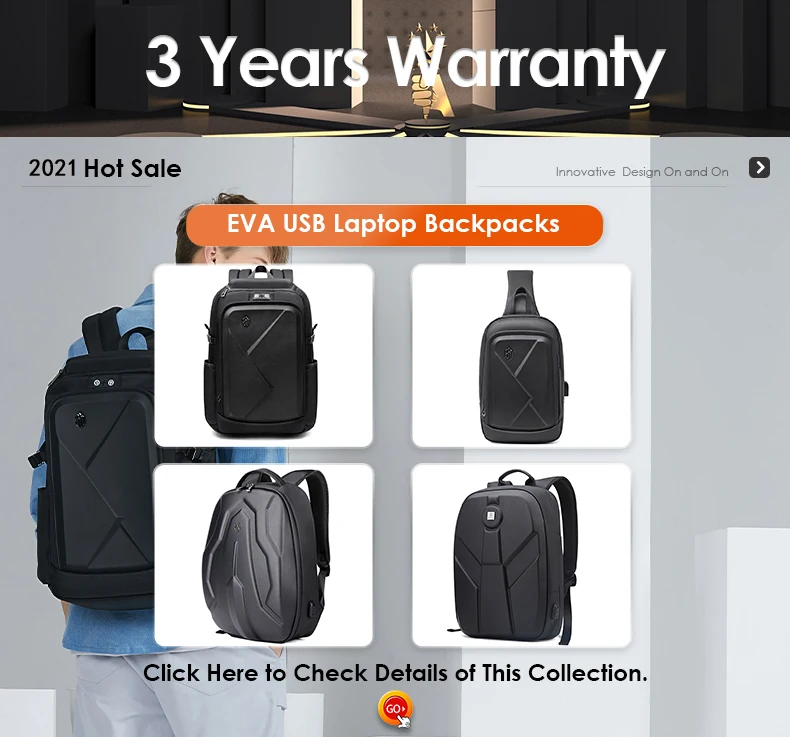 ARCTIC HUNTER Hard Shell Motorcycle Backpack - Fashion & Security