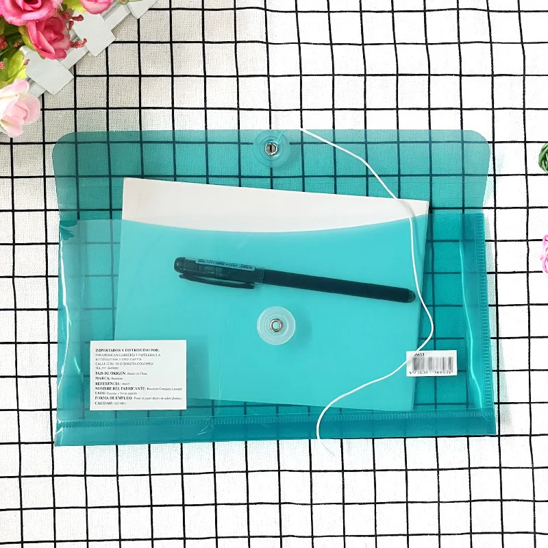 Eight-sided Wrapped Rope File Bag Pp Transparent A6 Wrapped Rope ...