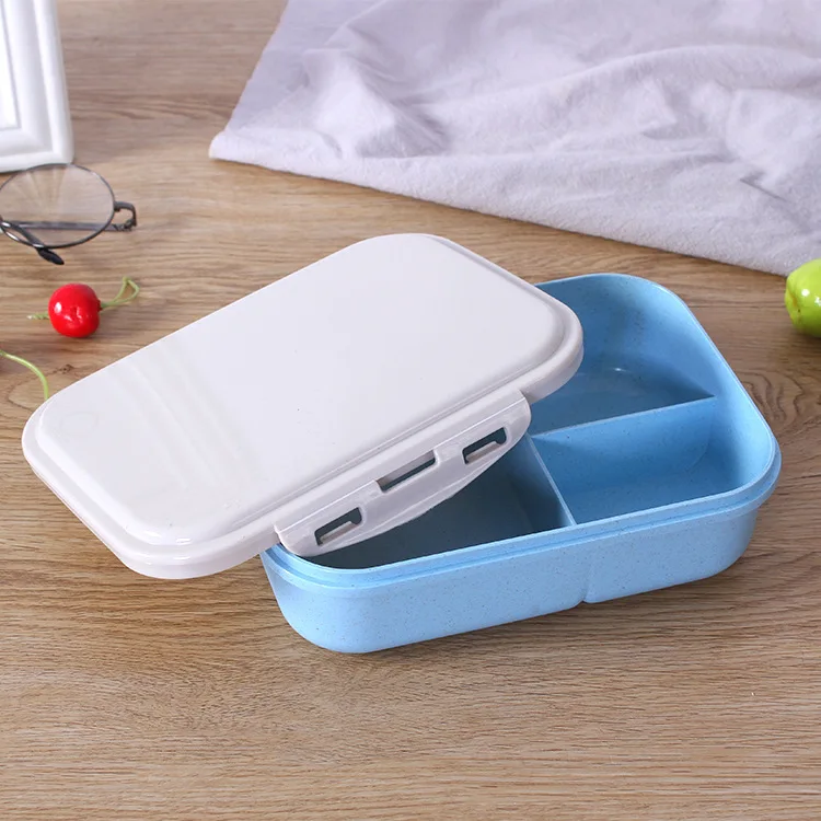 Best Selling Wheat Straw Lunch Box Fresh Box With Compartment Wheat ...