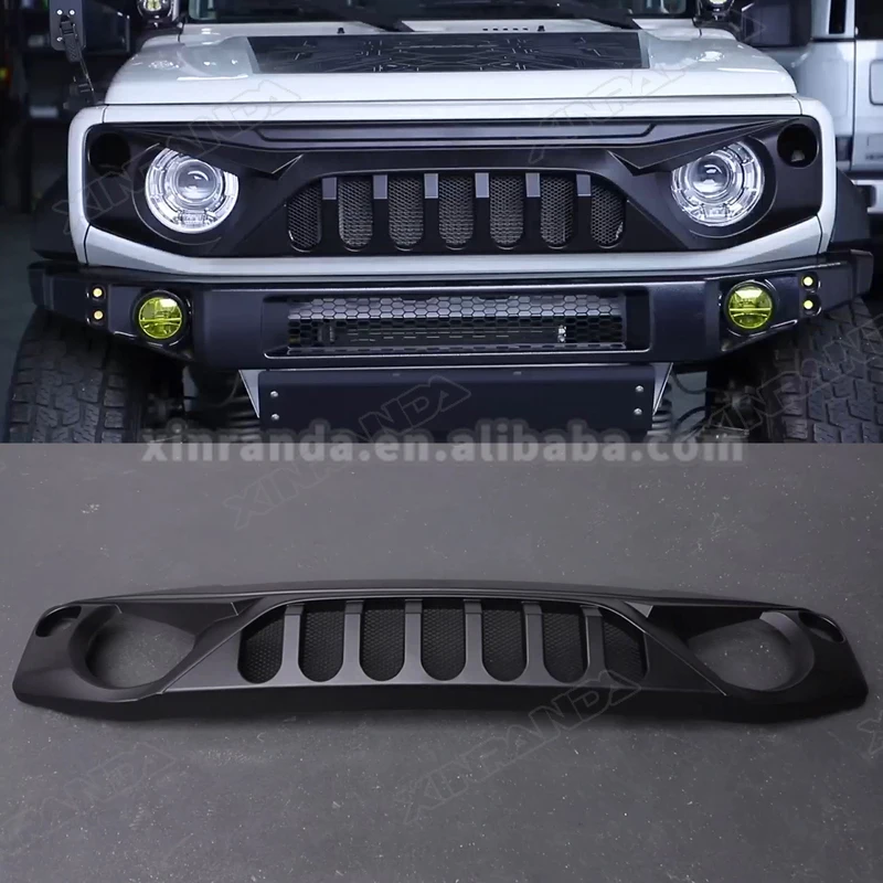 Suzuki Jimny Angry Grille - Durable Black Plastic Front Grill