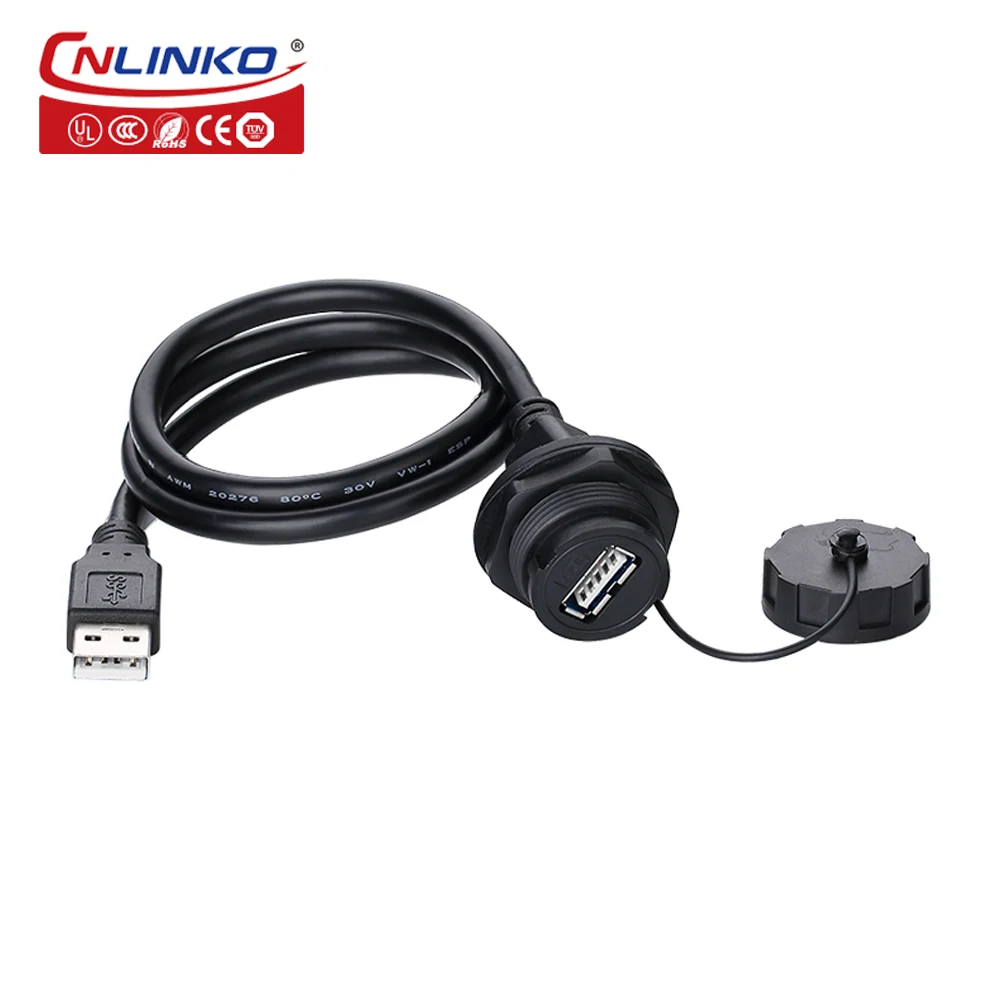 CNLINKO usb2.0 front panel usb female socket connector water resistant ...