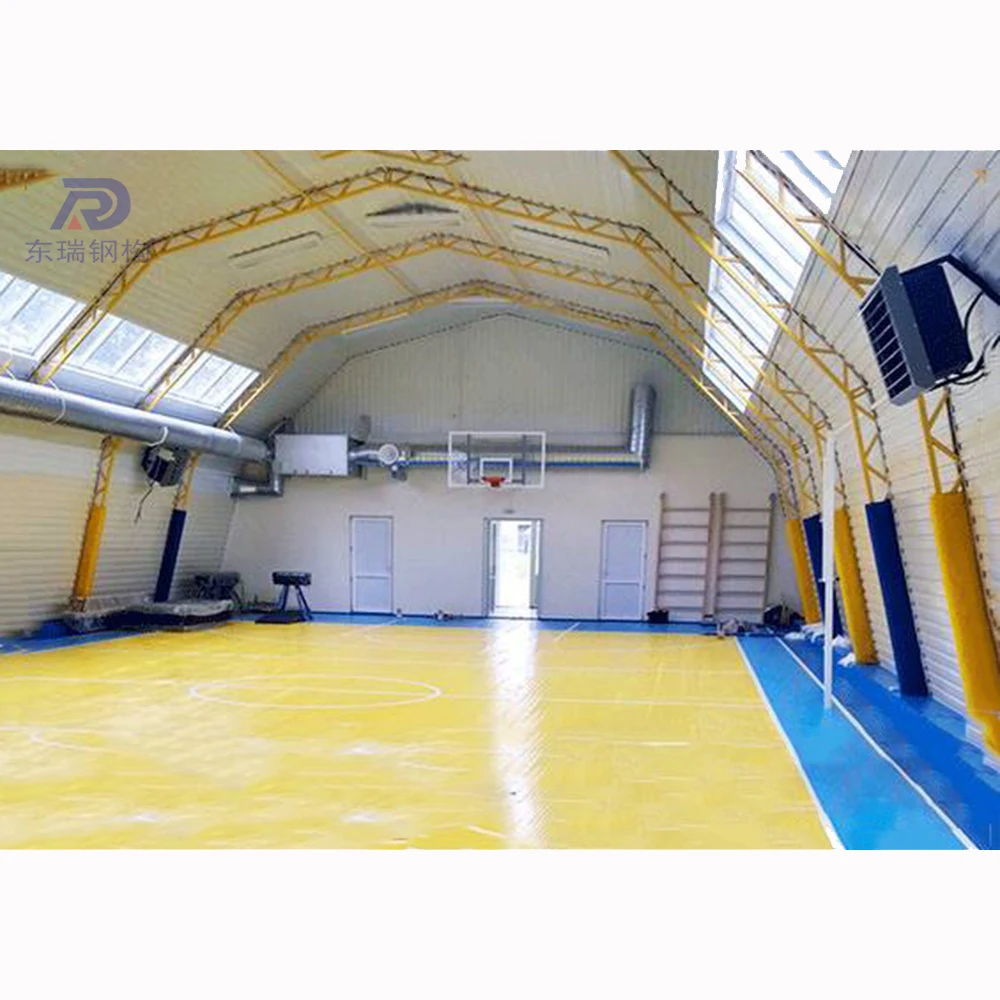 prefabricated heavy steel structure badminton court shed building ...