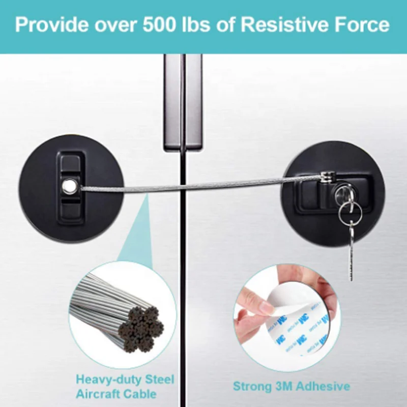 Heavy-Duty Aircraft Cable Strong Adhesives Custom Refrigerator Lock ...