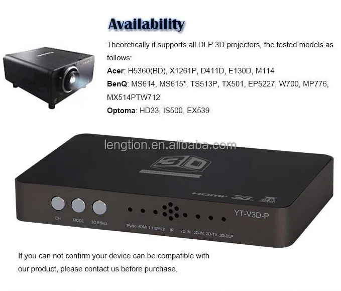 2d To 3d Converter Projector Converter - Buy Converter 720p120hz Dlp 3d ...