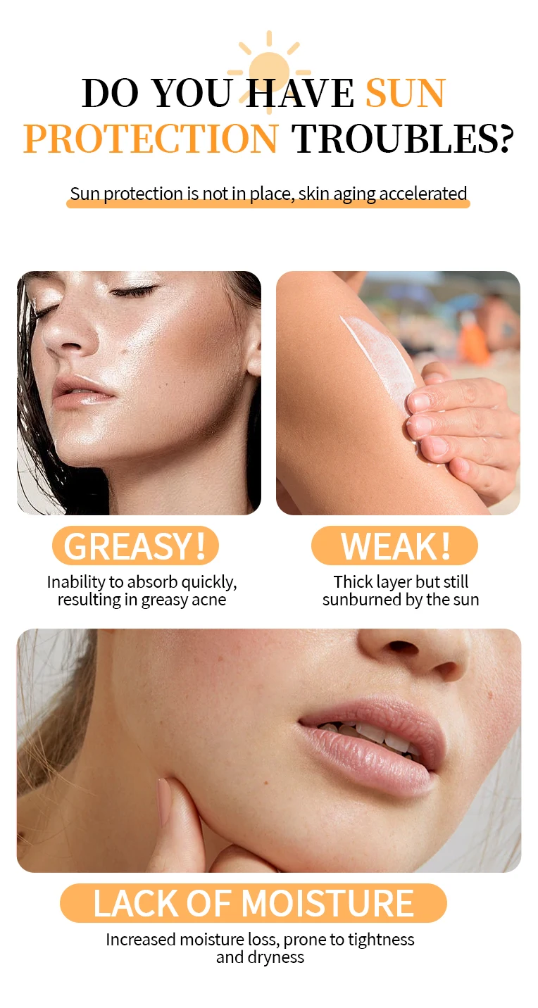 Private Label Spf 50 Face Sunscreen Oil-free Moisturizing And Whitening ...