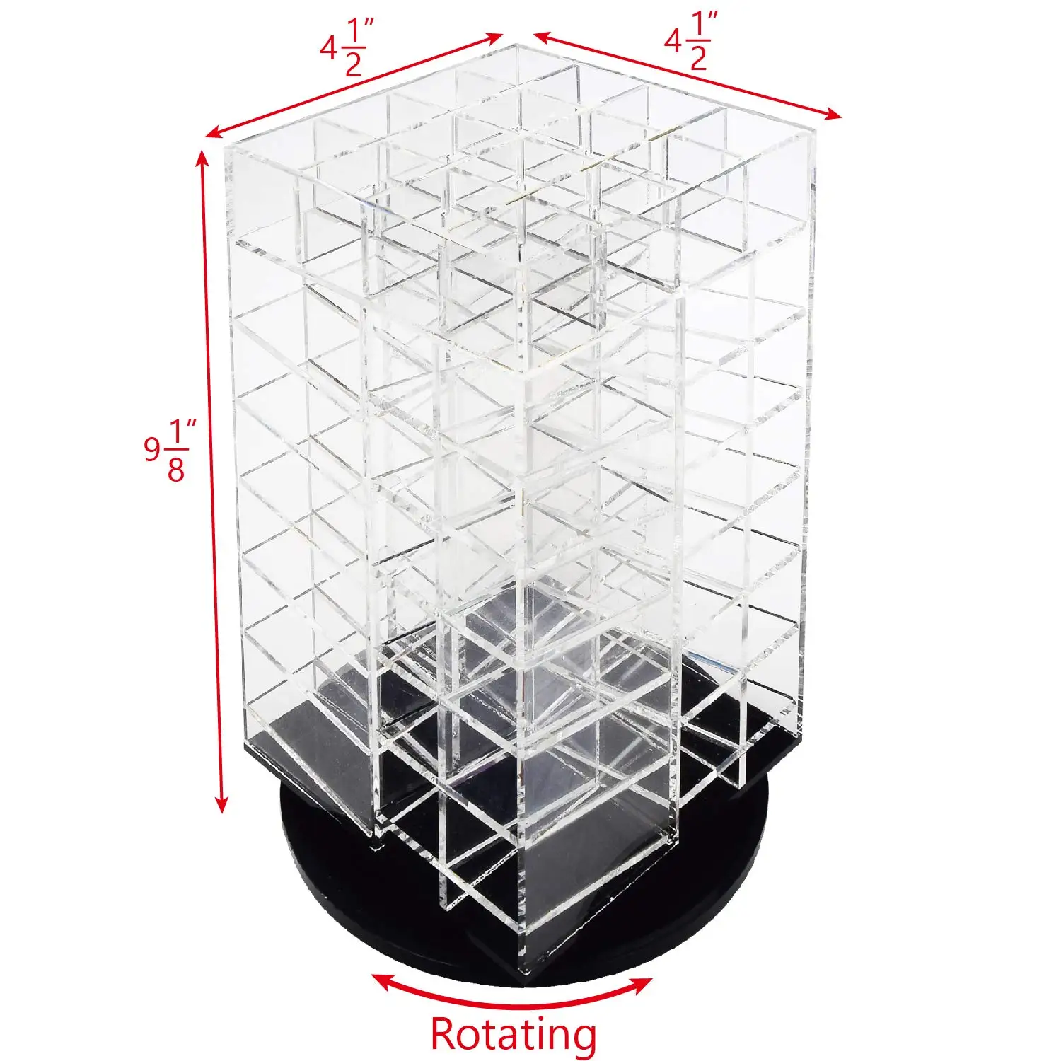 Premium Acrylic Rotating Cosmetic Lipsticks Tower Organizer For 64 ...