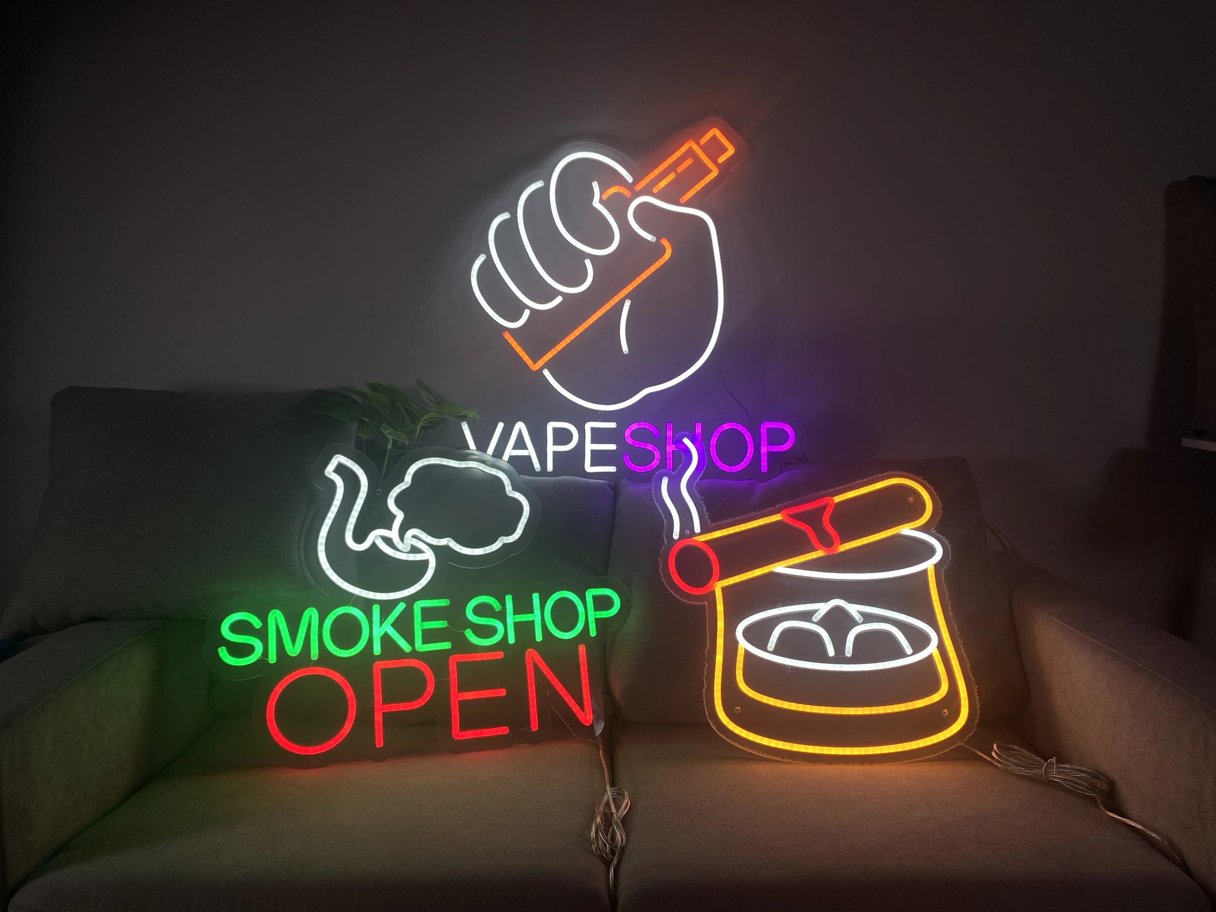 Matt Popular Window Hanging Smoke Shop Open Lighted Led Lights Custom ...
