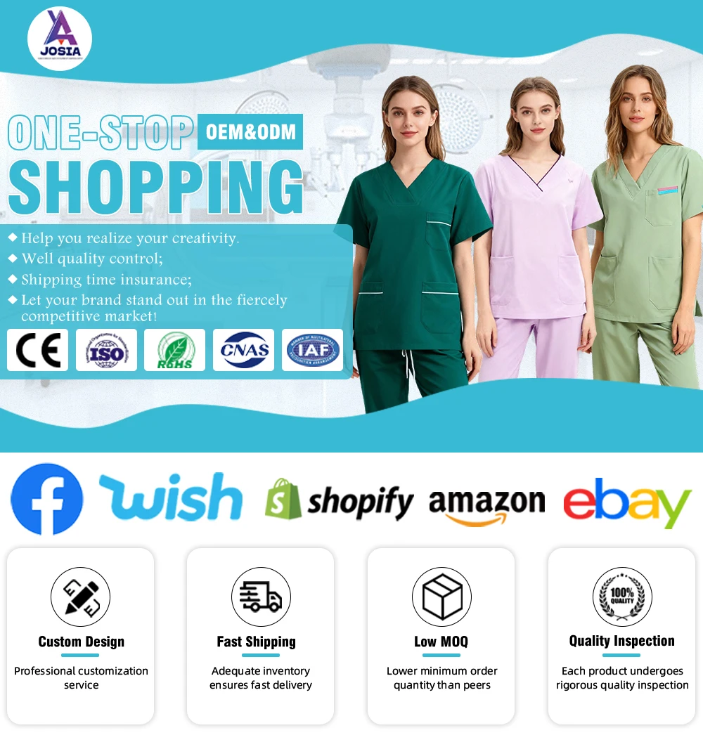 Women Medical Scrubs Uniforms for Muslim Custom Private Logo Design ...