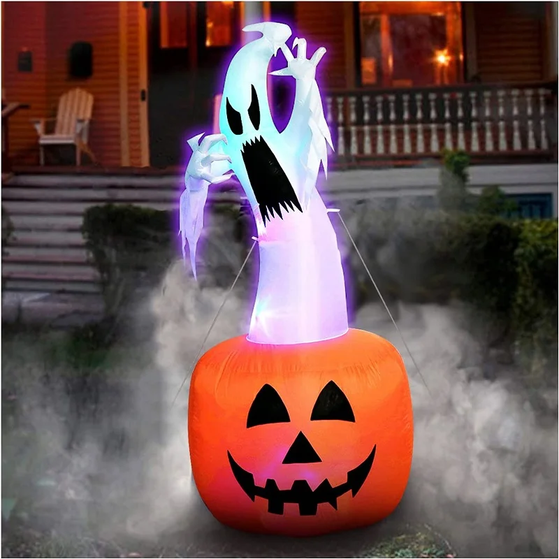 8ft Halloween Inflatable Model Blow Ups Ghost Pumpkin Inflatables ...
