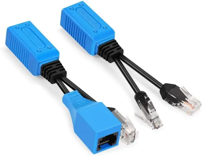 Rj45 Ethernet Cable Combiner Splitter Sharing Kit For Poe Security ...