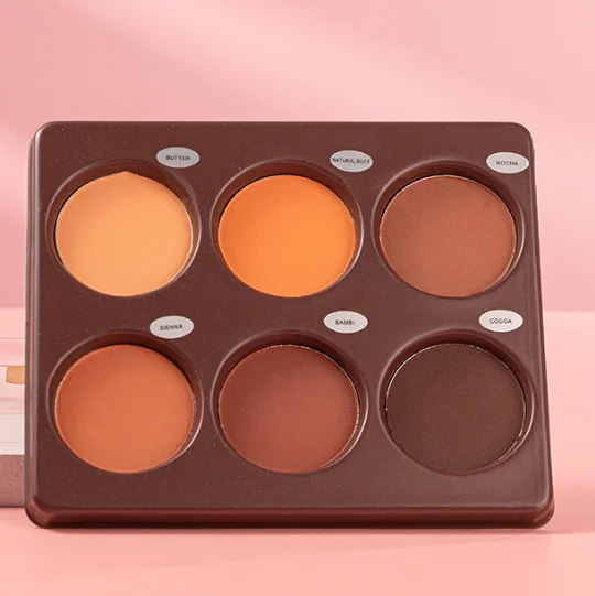 Hot Sale 6 Colors Blush Pressed Powder Palette Private Label