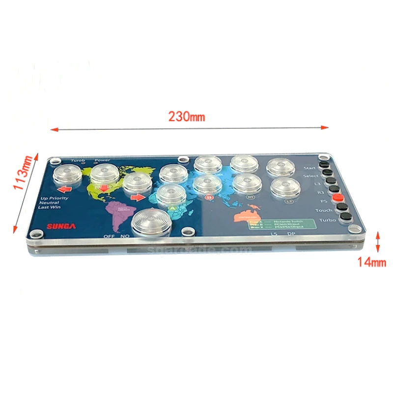 Hitbox Arcade 17Key/13key Fightstick Mini Hitbox Fighting Video Game ...