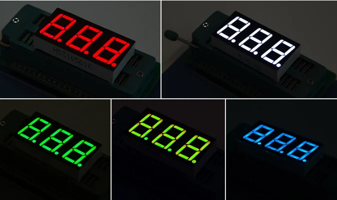 3 Digit 7 Segment Display Super Red Common Anode 0.28 0.36 Inch 3 Digit ...