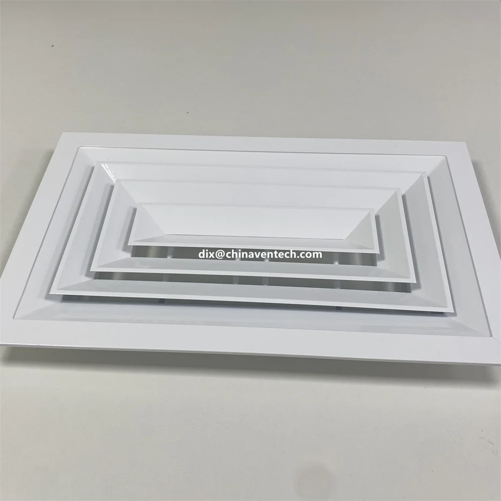 Hvac Ceiling Ventilation Aluminum Vent Cover 4 Way Rectangle Ceiling ...