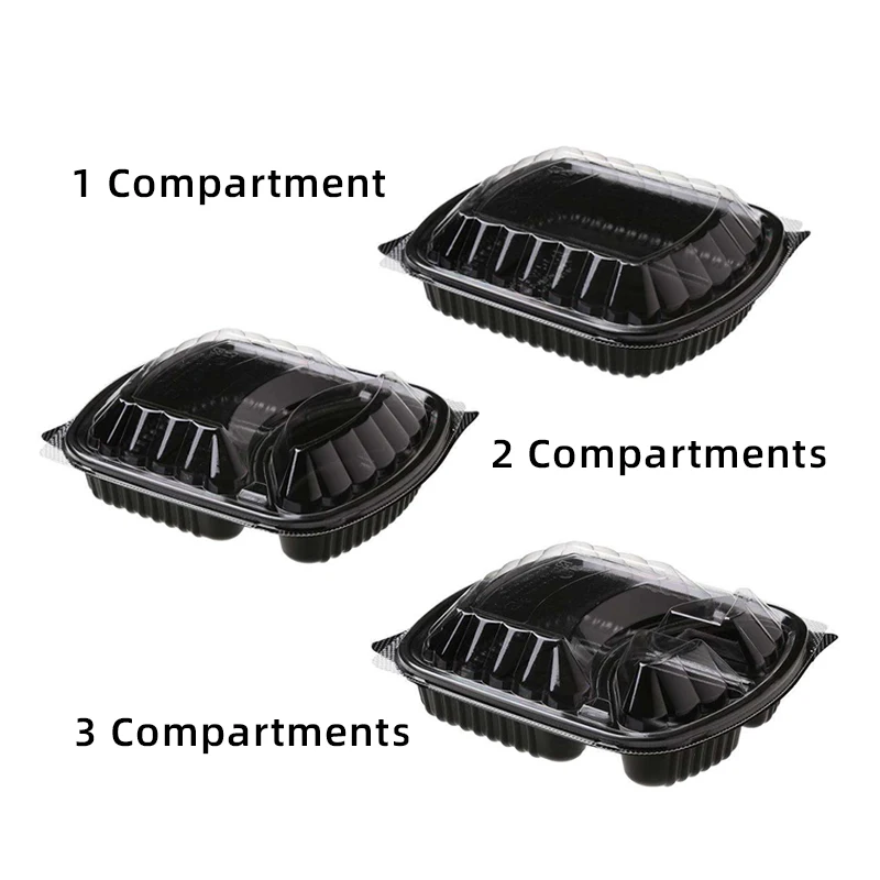 Disposable 3-Compartment PP Takeaway Food Containers - OEM Available