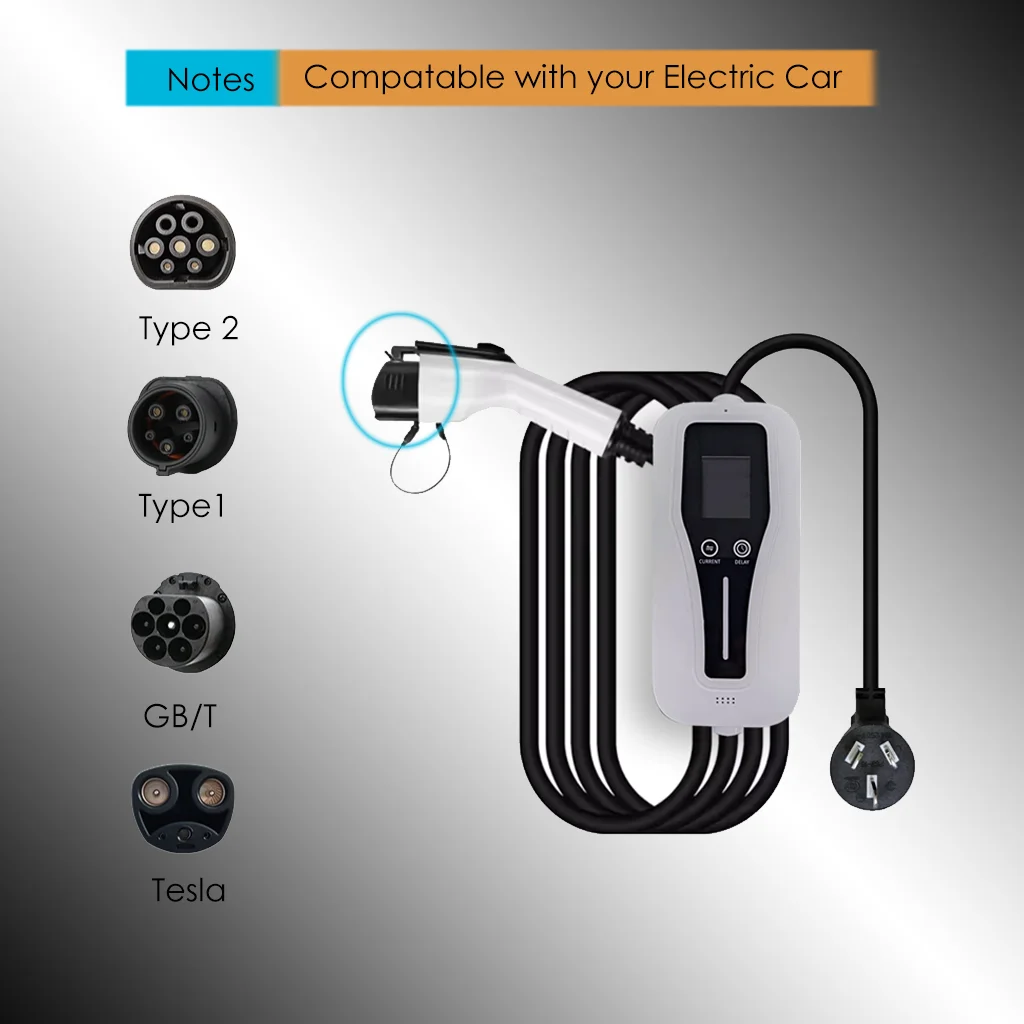 Factory Portable EV Charger 16A 3.5KW Fast EV Charger Type1/Type 2 /GBT ...