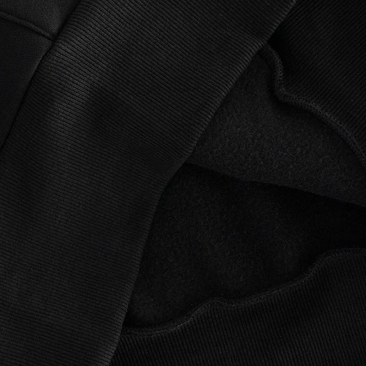 Black Puff Print Logo Terry Cotton Custom Sweatsuits With Logo - Buy ...