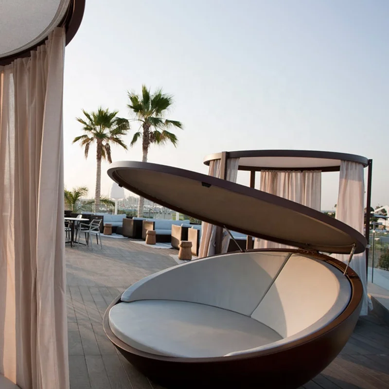 Modern Hotel Sunbed Frp Day Bed For Beach And Poolside Outdoor Sun ...